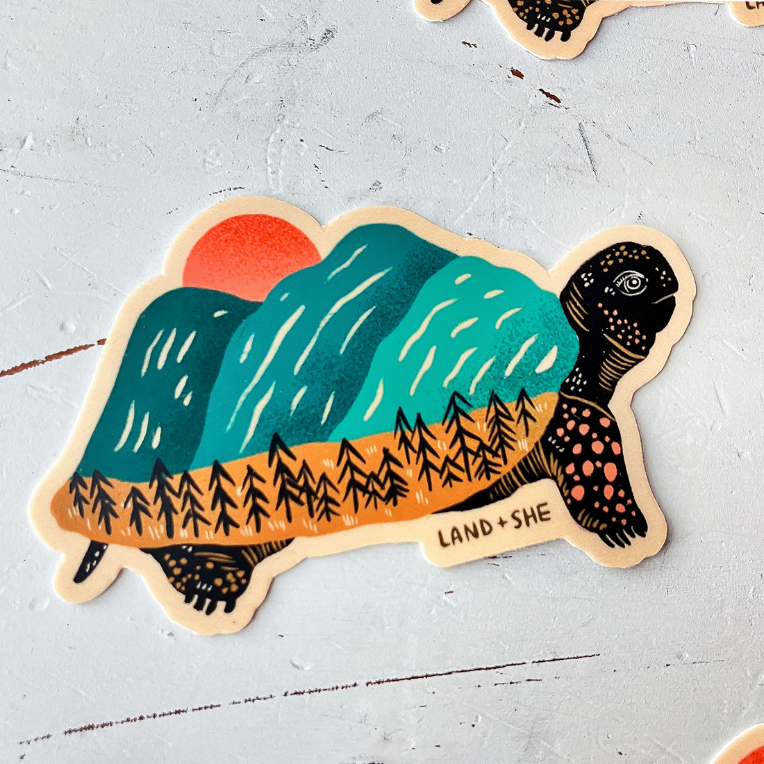 Mountain Turtle Sticker – Land & She